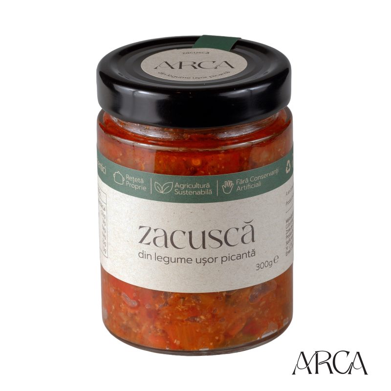 Zacusca de legume usor picanta 300g - Fabricat La Noi